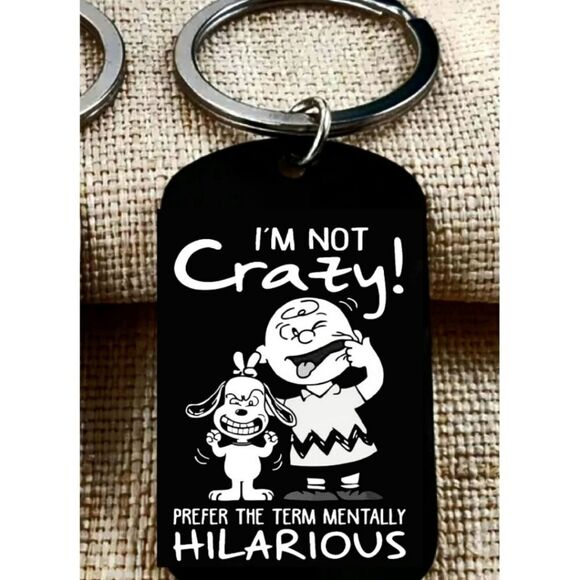Accessories | Snoopy Charlie Brown Im Not Crazy Im Prefer Term Mentally ...